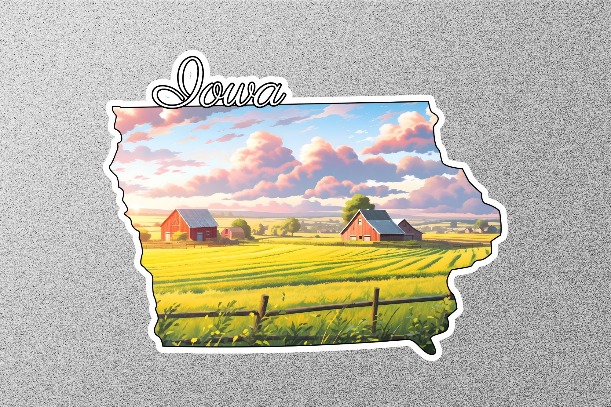 Wholesale Iowa Map State Sticker – GraffMerch.com