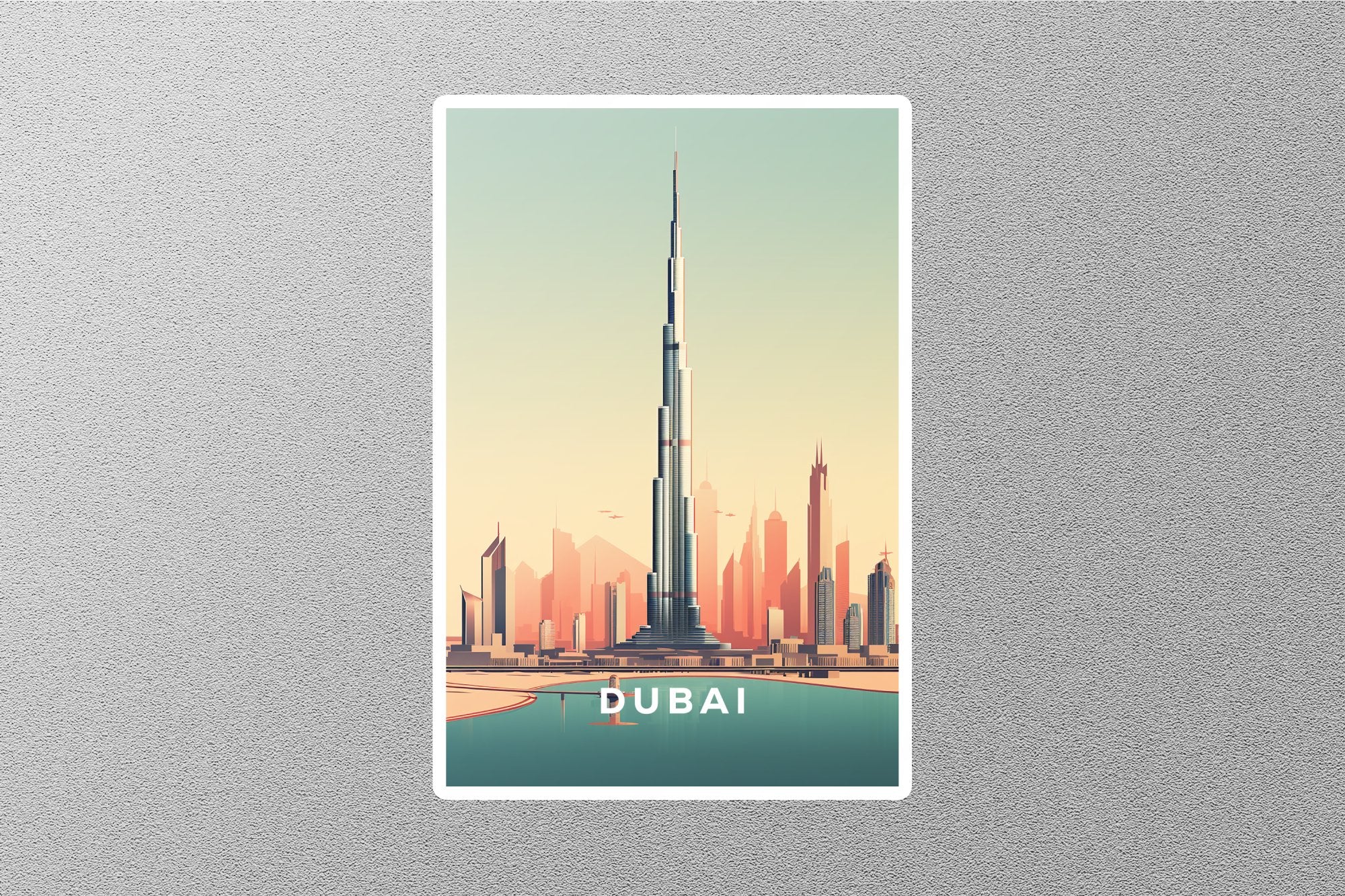 Vintage Burj Khalifa Travel Sticker – GraffMerch.com