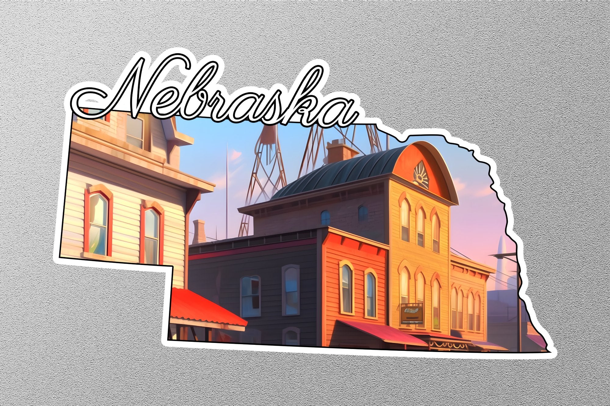 Nebraska Map State Sticker – GraffMerch.com