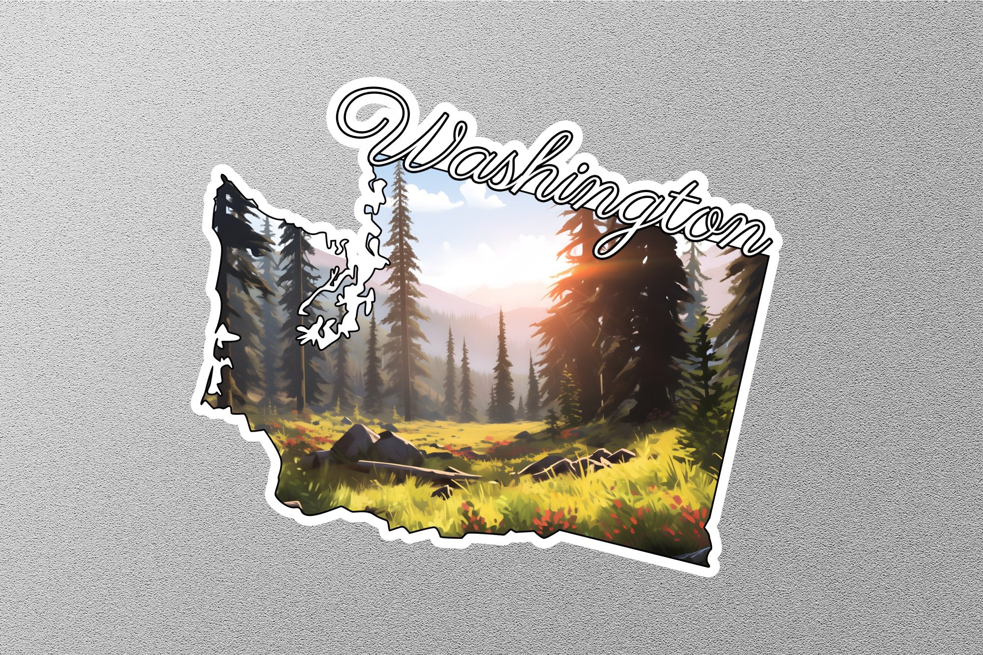Wholesale Washington Map State Sticker – GraffMerch.com
